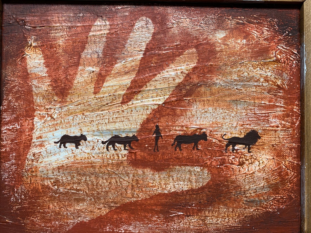 Pride-- Original Painting Framed -- Pagan Primitive Goddess Totem ...