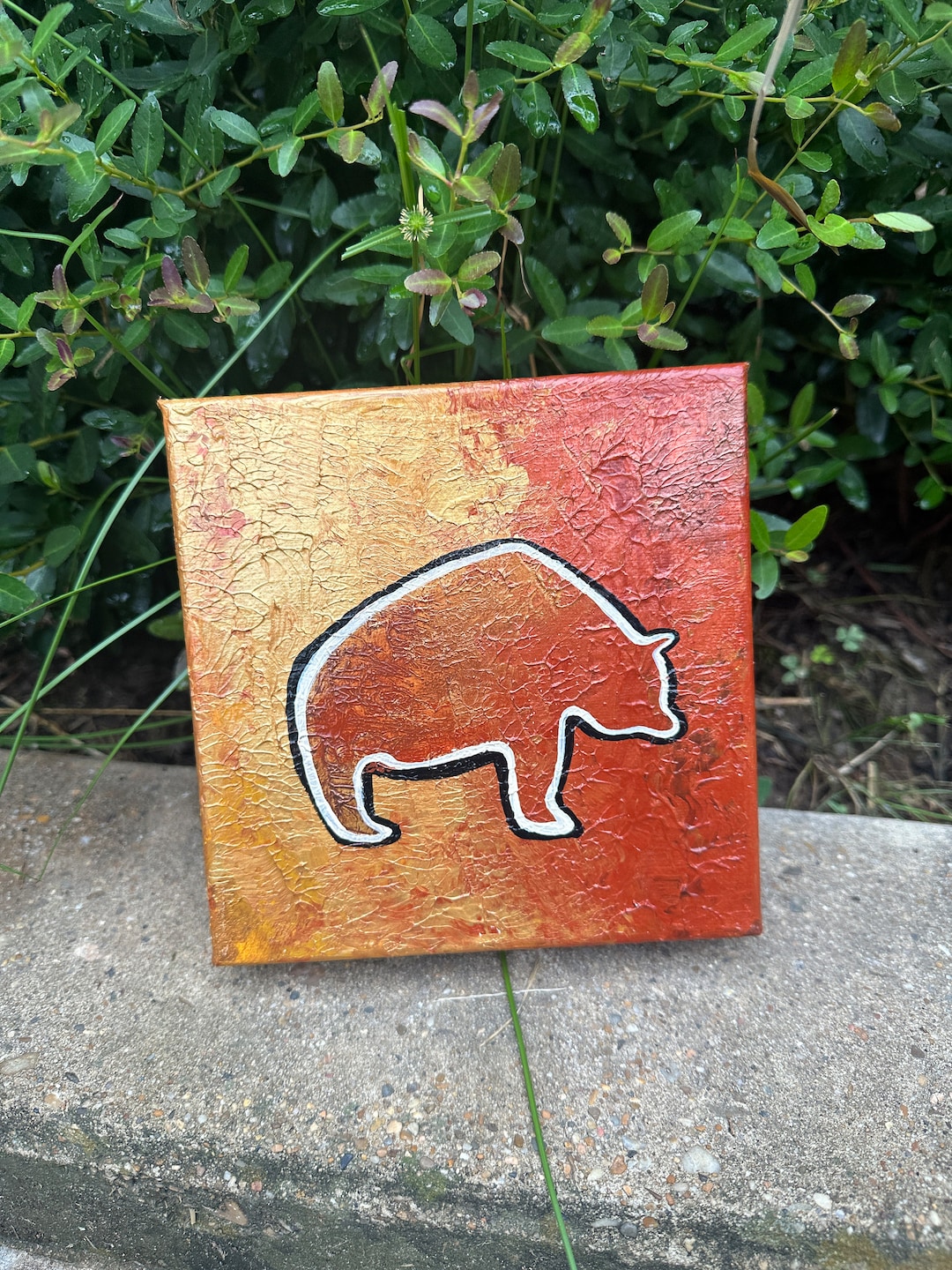 Bear Totem Original Painting Pagan Primitive Goddess Totem Neolithic ...