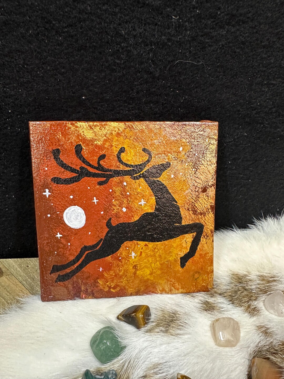 Stag/buck Totem - Original Painting - Pagan Primitive Totem Neolithic ...