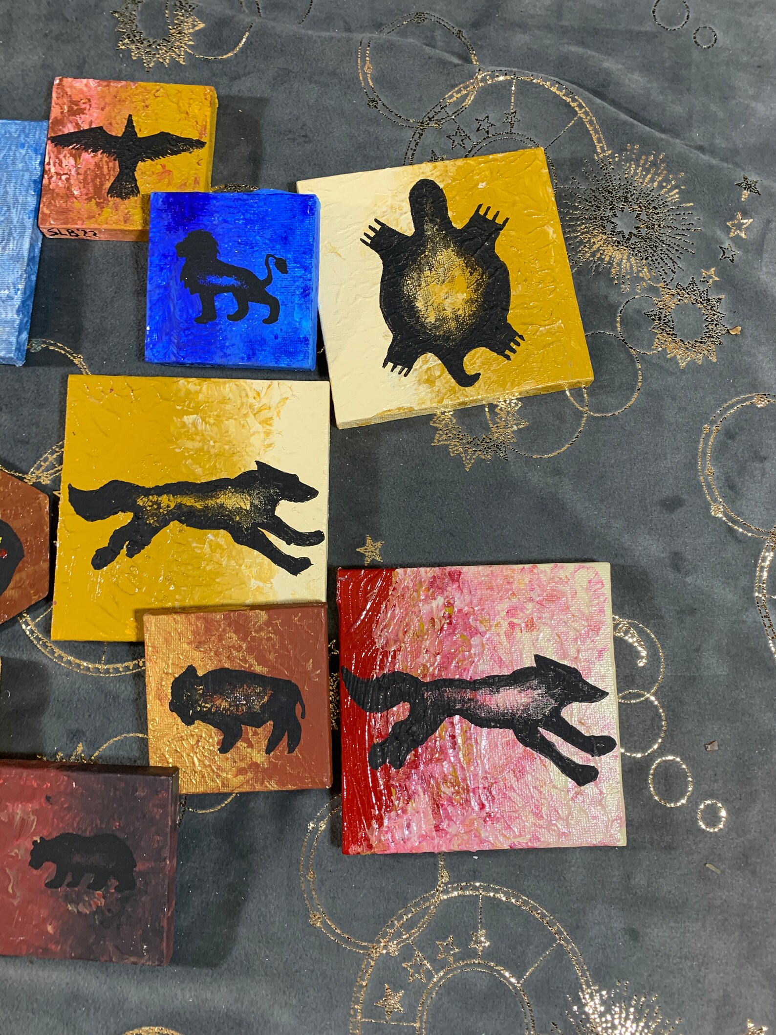 Micro Totem Paintings Original Paintings Pagan Primitive - Etsy