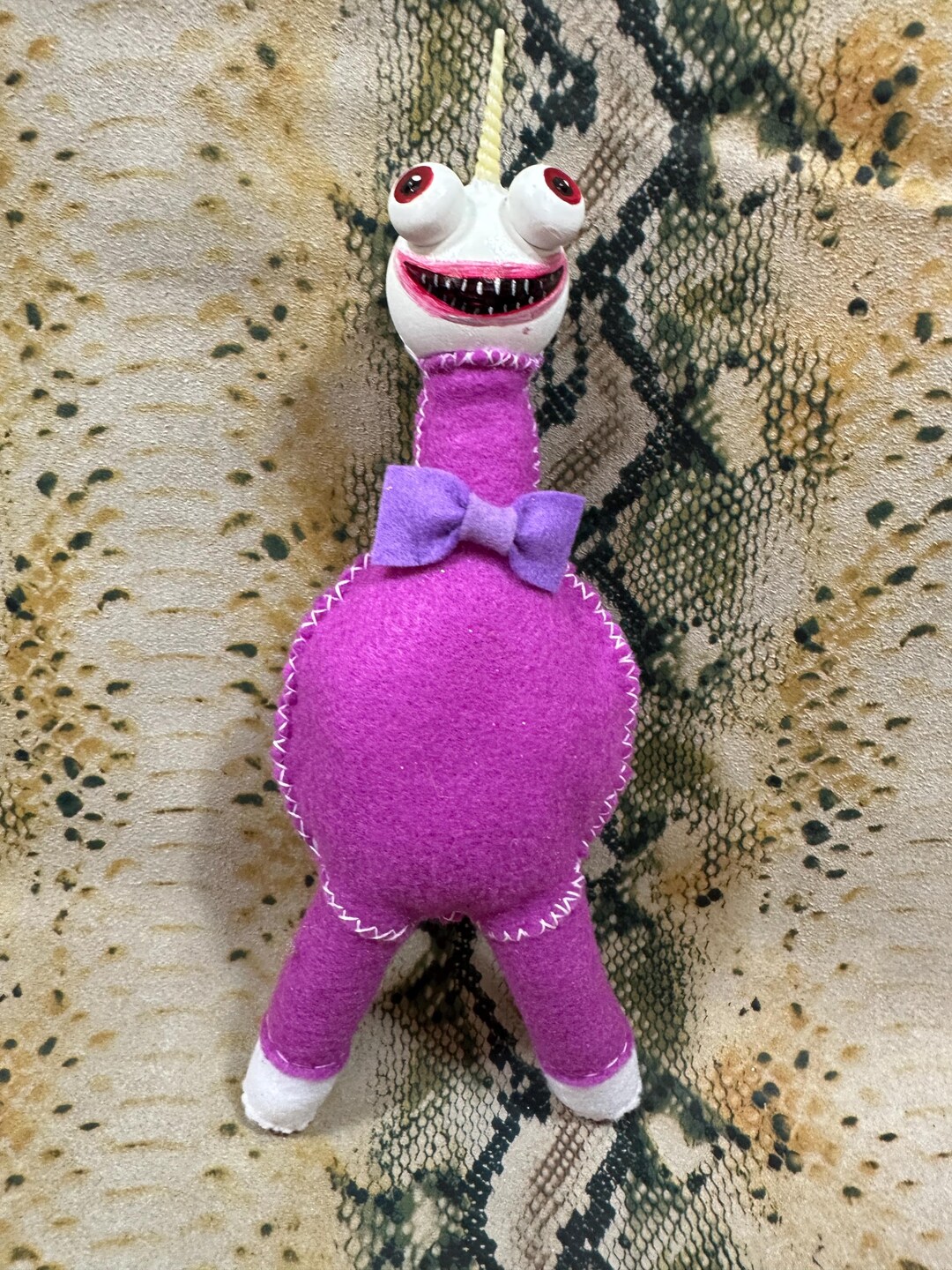 Handmade Felt Grinfolk Doll: Chompkin the Uninvited - Spooky Whimsical ...