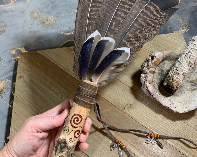 Smudge Fan - Prayer Fan- for Ritual or Ceremony - Pagan or Native ...
