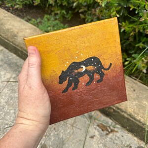 Panther Totem -- Original Painting -- Pagan Primitive Goddess Totem ...