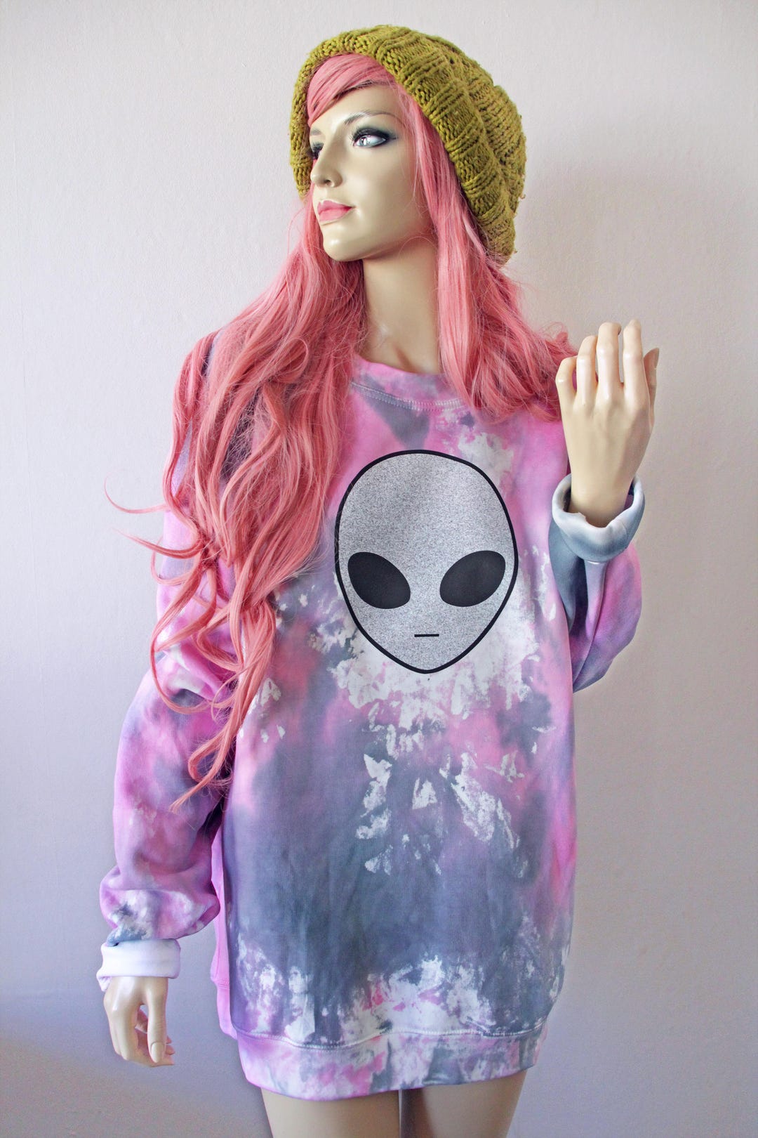 Alien Tie Dye Sweater - Etsy UK
