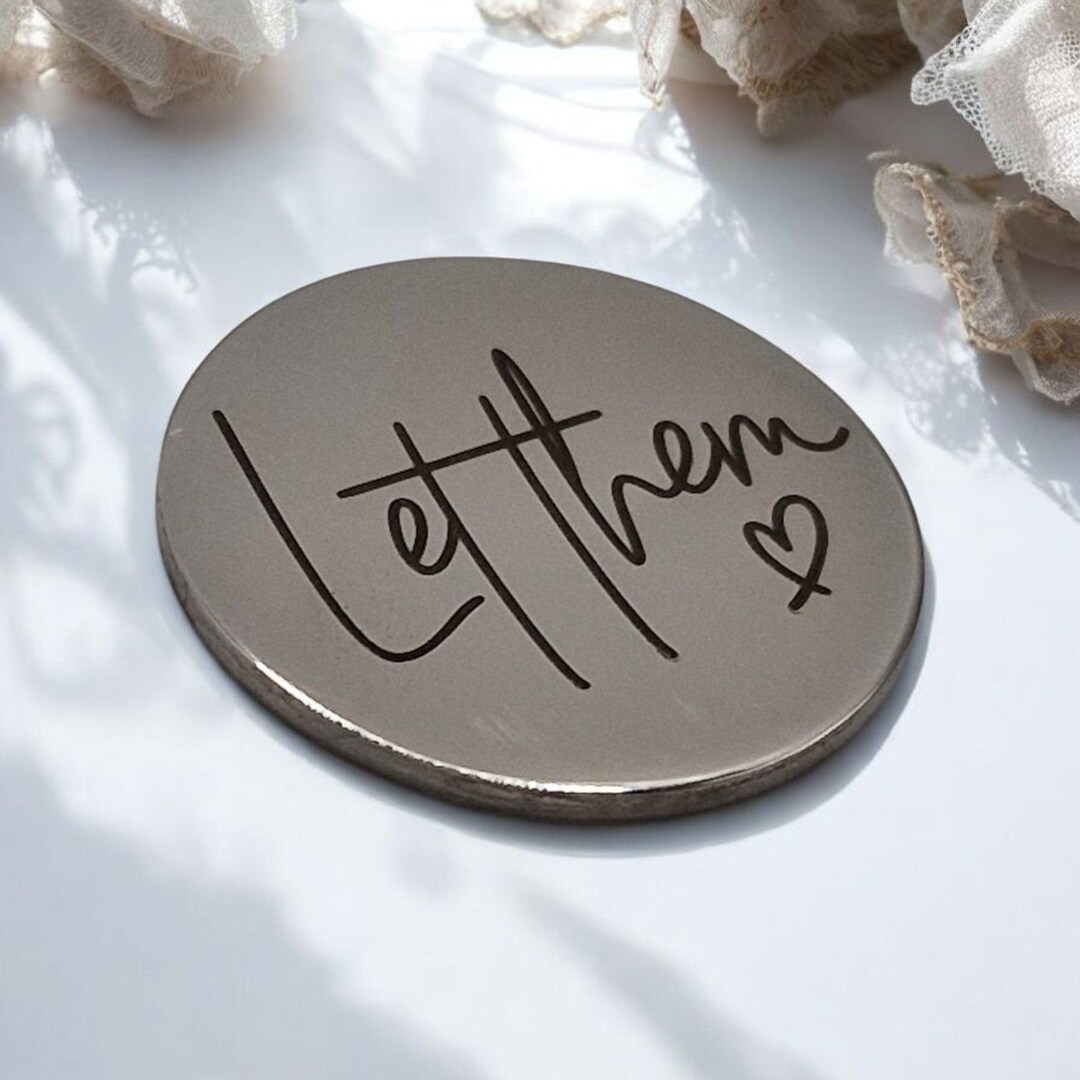 Let Them Stainless Steel Token and Case, Feel Good Gift, Best Friend - Etsy