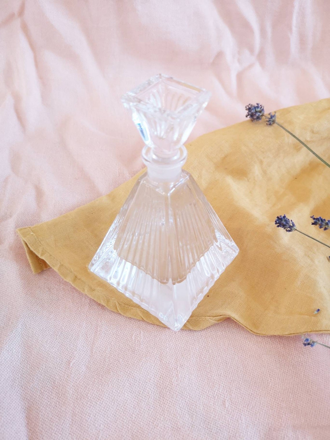 Glass Crystal Pyramid Bottle Pyramid Perfume Bottle - Etsy
