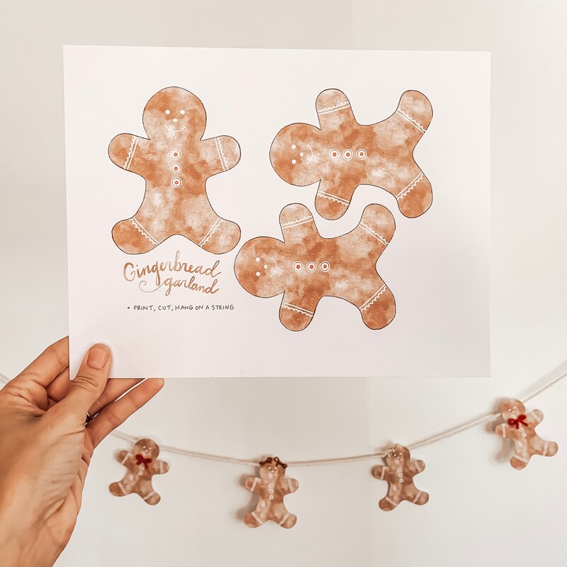 Gingerbread Garland - Etsy