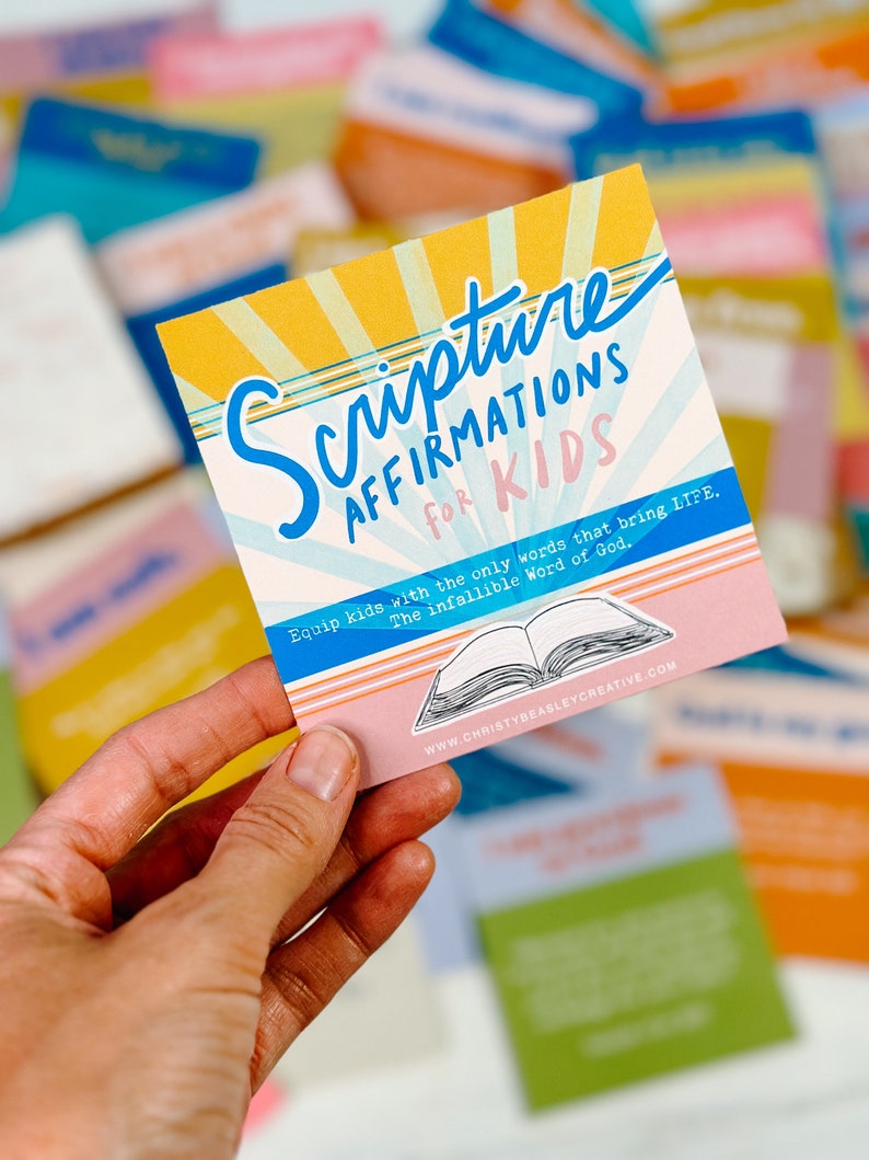 Scripture Affirmations for Kids - Scripture Cards, Encouragement ...