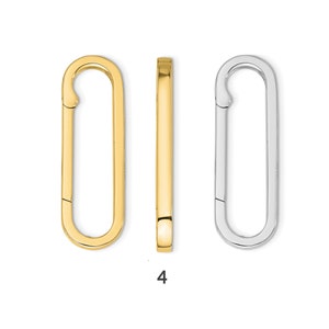 14K Yellow Gold Charm Enhancer for Necklaces Real Gold Charm Holder ...