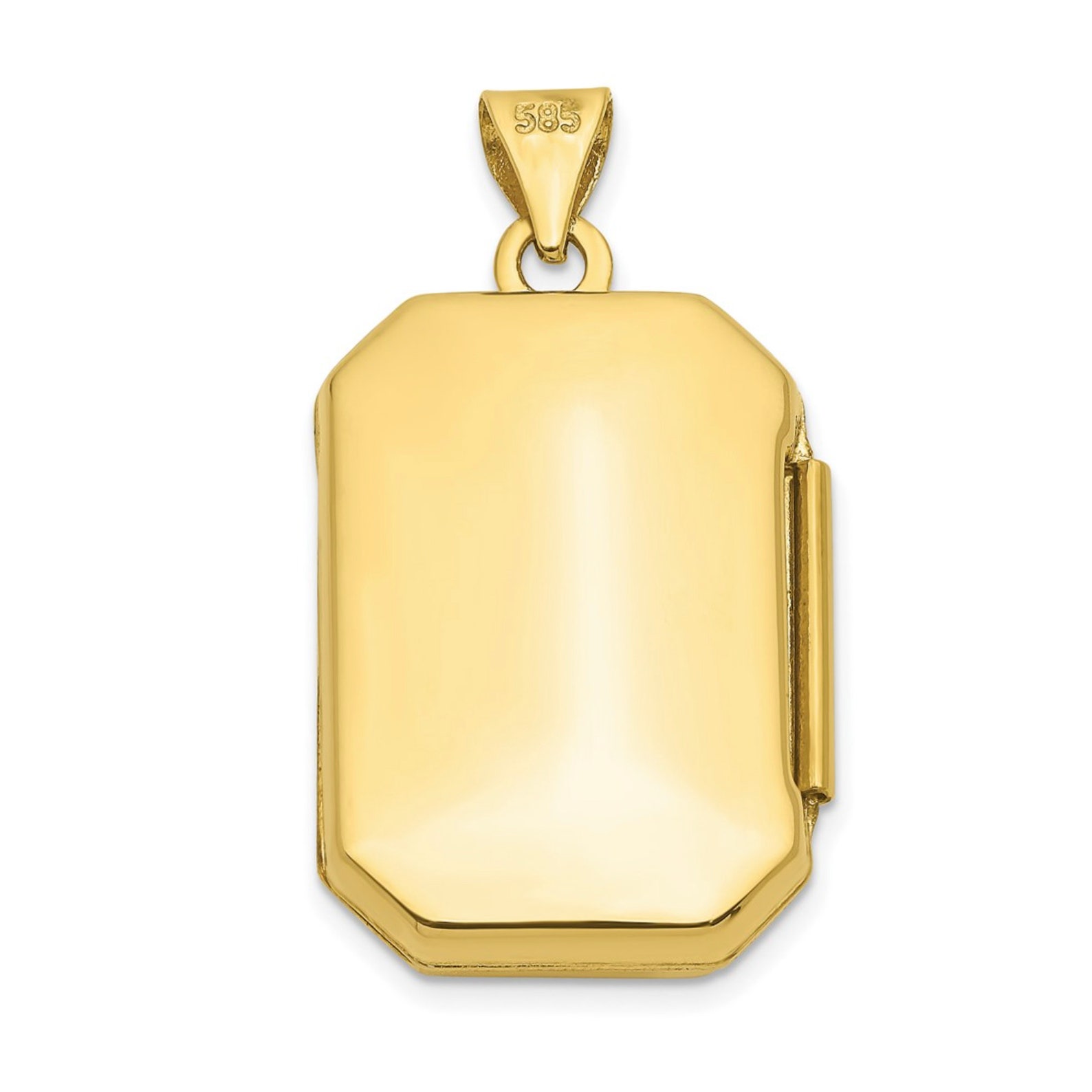 14K Gold Rectangular Engravable Locket Filigree Photo Locket - Etsy