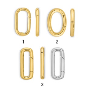 14K Yellow Gold Charm Enhancer for Necklaces Real Gold Charm Holder ...