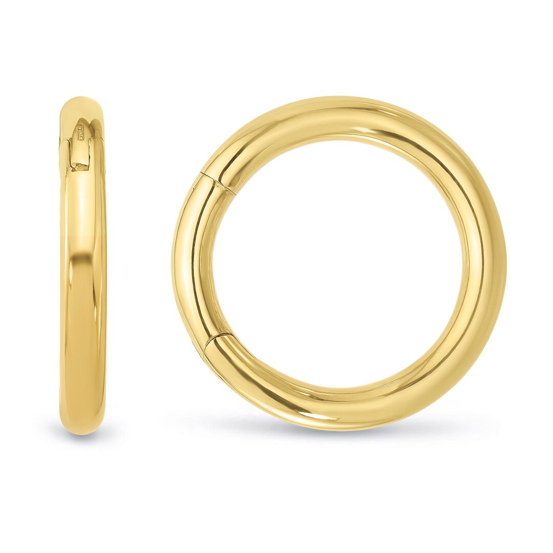 14K Gold Circular Charm Enhancer for Necklaces | Real Gold Charm Holder ...
