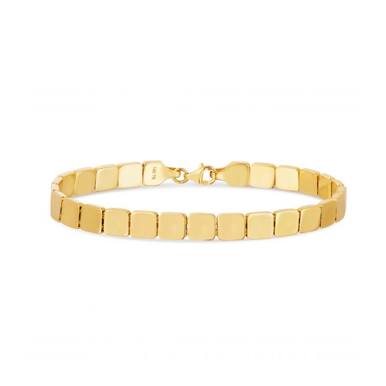 14K Gold Square Cube Link Chain Necklace Chunky Gold Link - Etsy