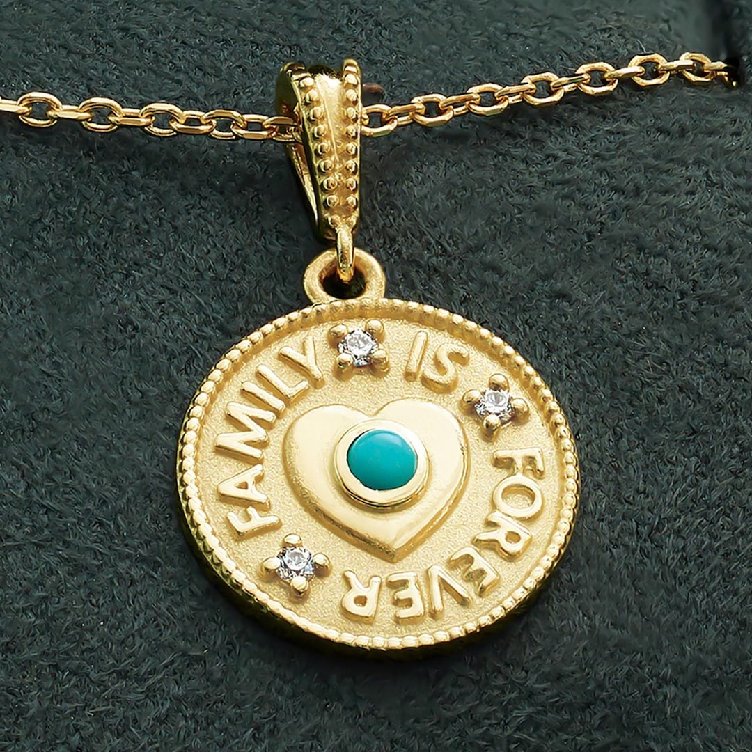Family is Forever Diamond Necklace 14K Solid Gold, Family Circle ...
