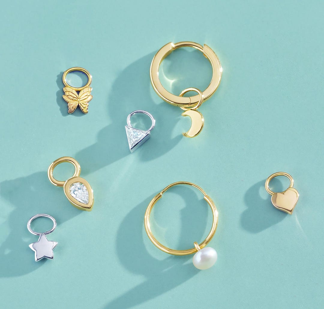 Gold Earring Charms, 14k Handmade Charms, Dainty Everyday Charm for ...