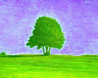 Wishing Tree art print of an original drawing available | Etsy