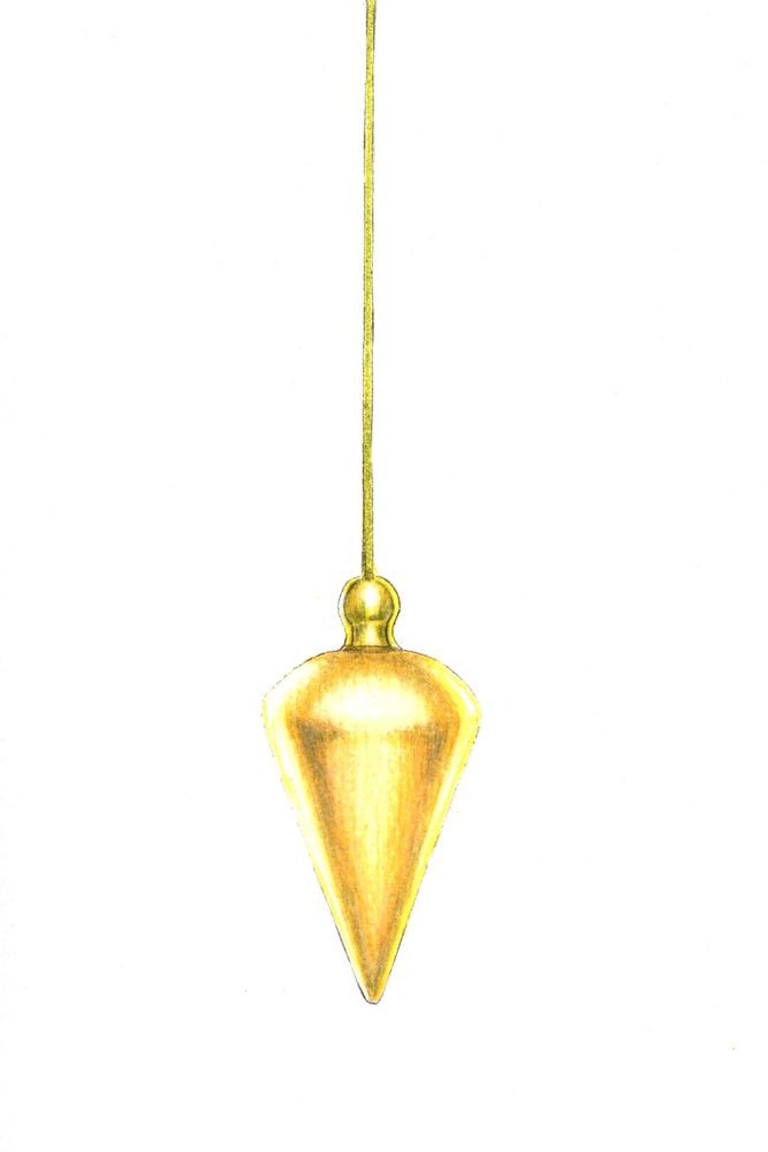 Gold Pendulum Art Print of a Drawing Available 5x7" or 8x10" - Etsy