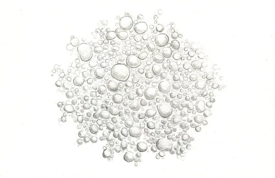 Bubbles Drawing In Pencil