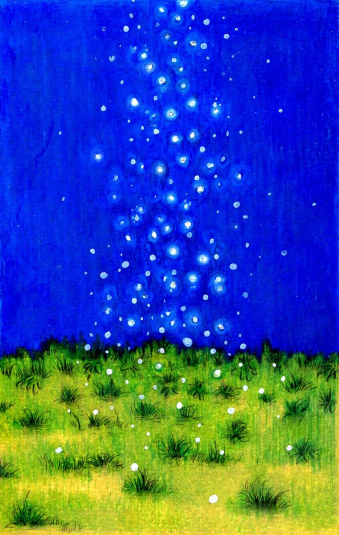 Glow Print: Digital Print of an Original Drawing Available 5x7" or 8x10 ...