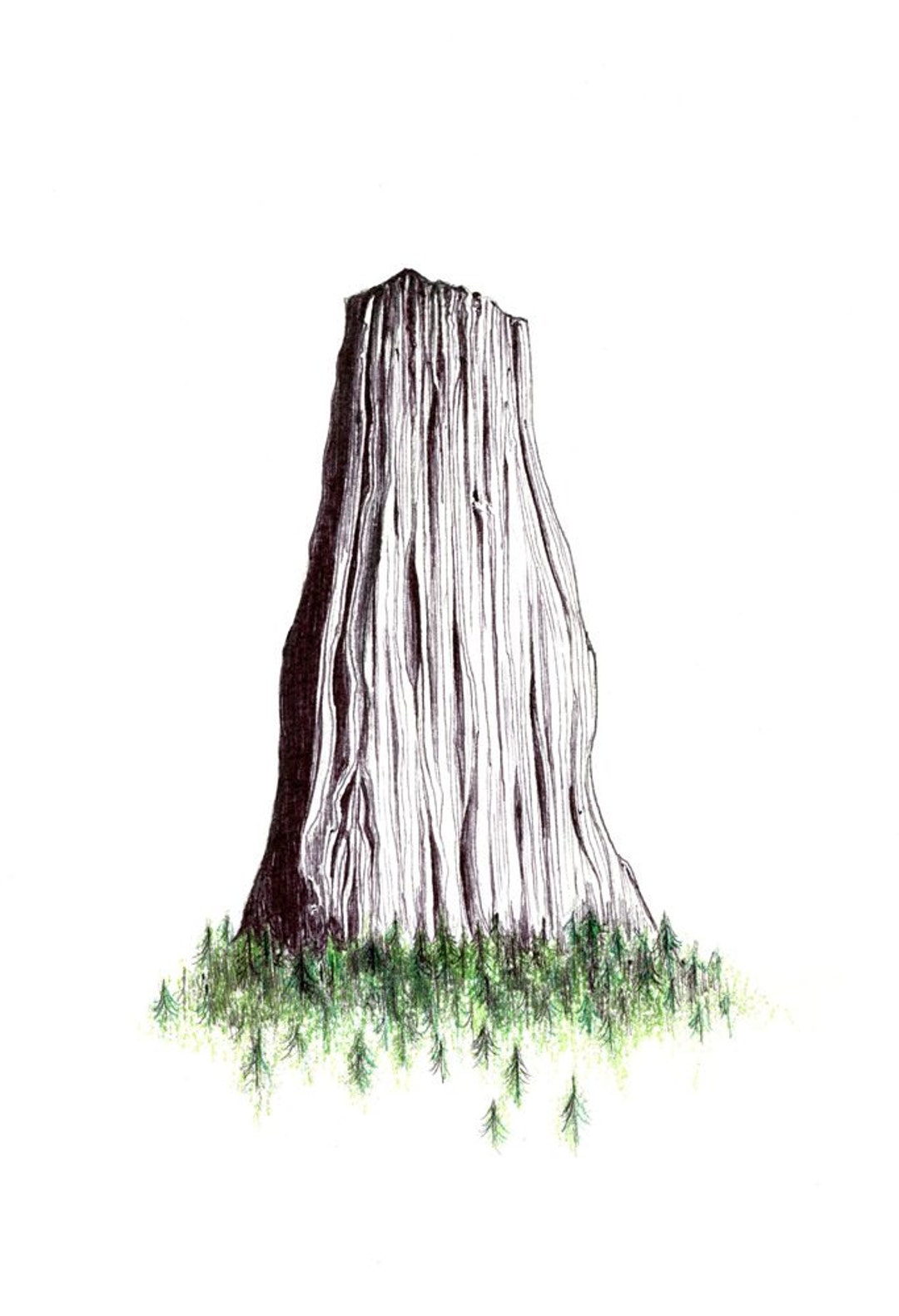 Monolith Print: Digital Print of an Original Drawing Available 5x7" or ...