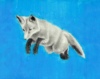 Leaping Fox Art - Etsy