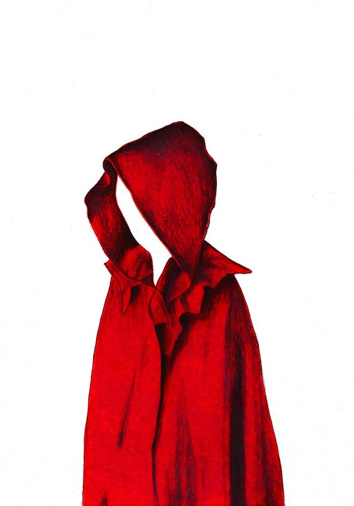 Red Cape Print: Digital Print of an Original Drawing Available 5x7" or ...