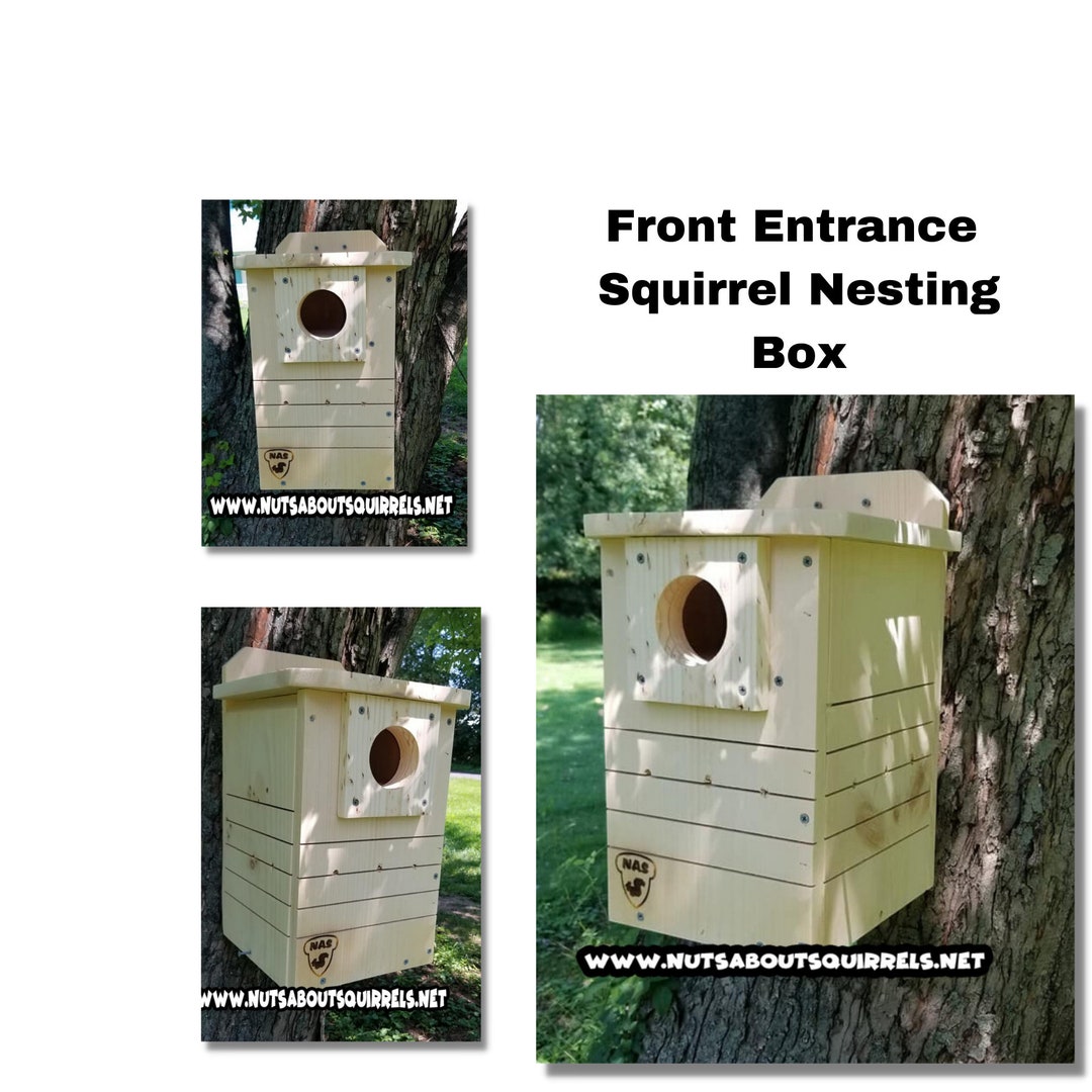Squirrel Nesting Box Wildlife Rehab Approved Nesting Box Gray