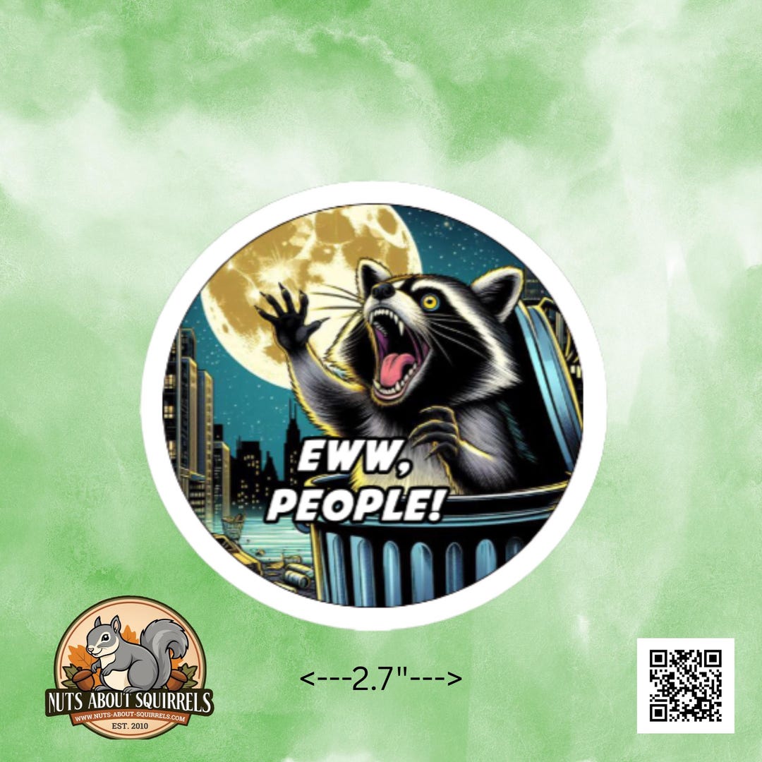 Raccoon Decal, Ewww, People! Raccoon Car Decal, Gift for Raccoon Lovers ...