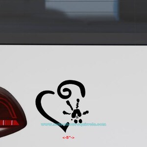 Rat Paw Print in Heart Vinyl Decal, Rat Sticker for Cars, Rat Decal for ...