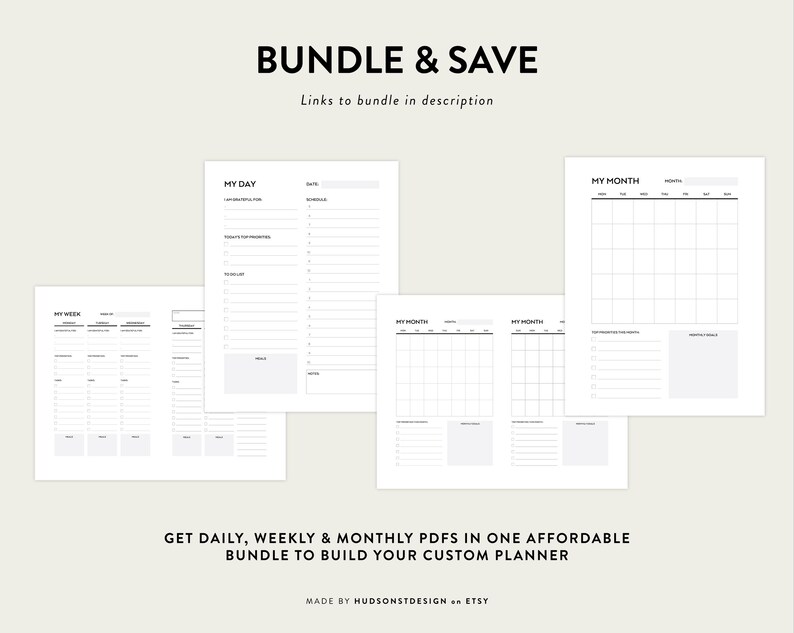 Printable Daily Planner PDF - Daily Schedule and to Do List - Undated ...