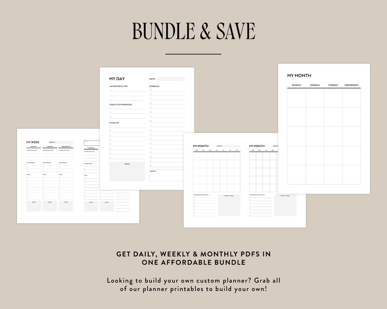 Printable Daily Planner PDF, Daily Schedule, Daily to Do List, Undated ...