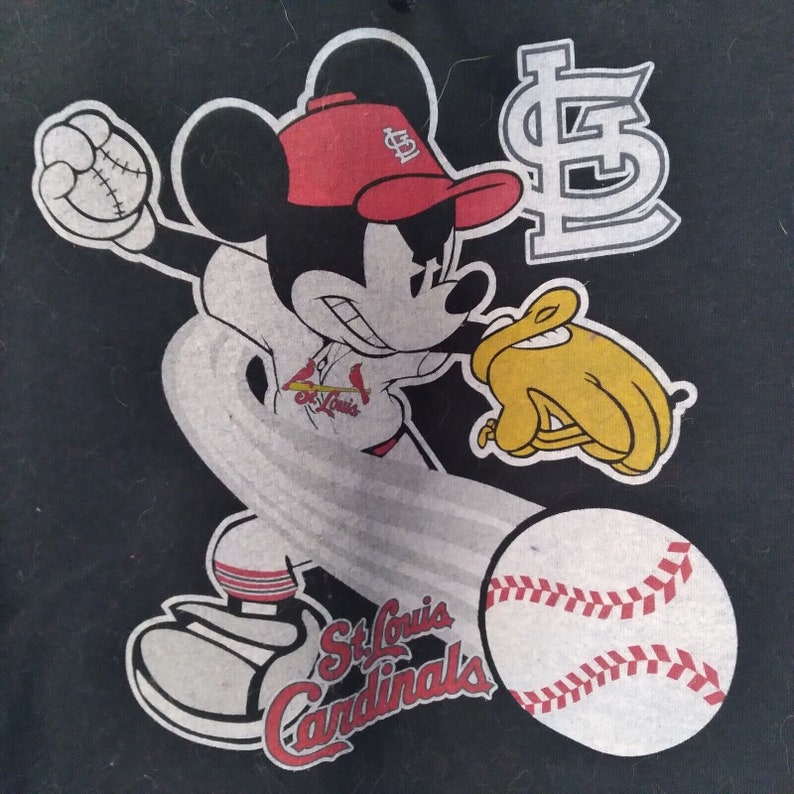 St Louis Cardinals Disney Mickey Mouse Pitcher Shirt Size Medium MLB ...