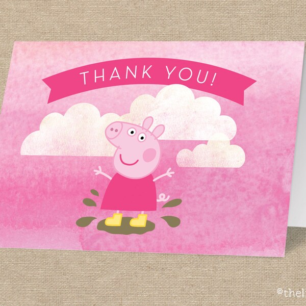 George Pig Invite - Etsy