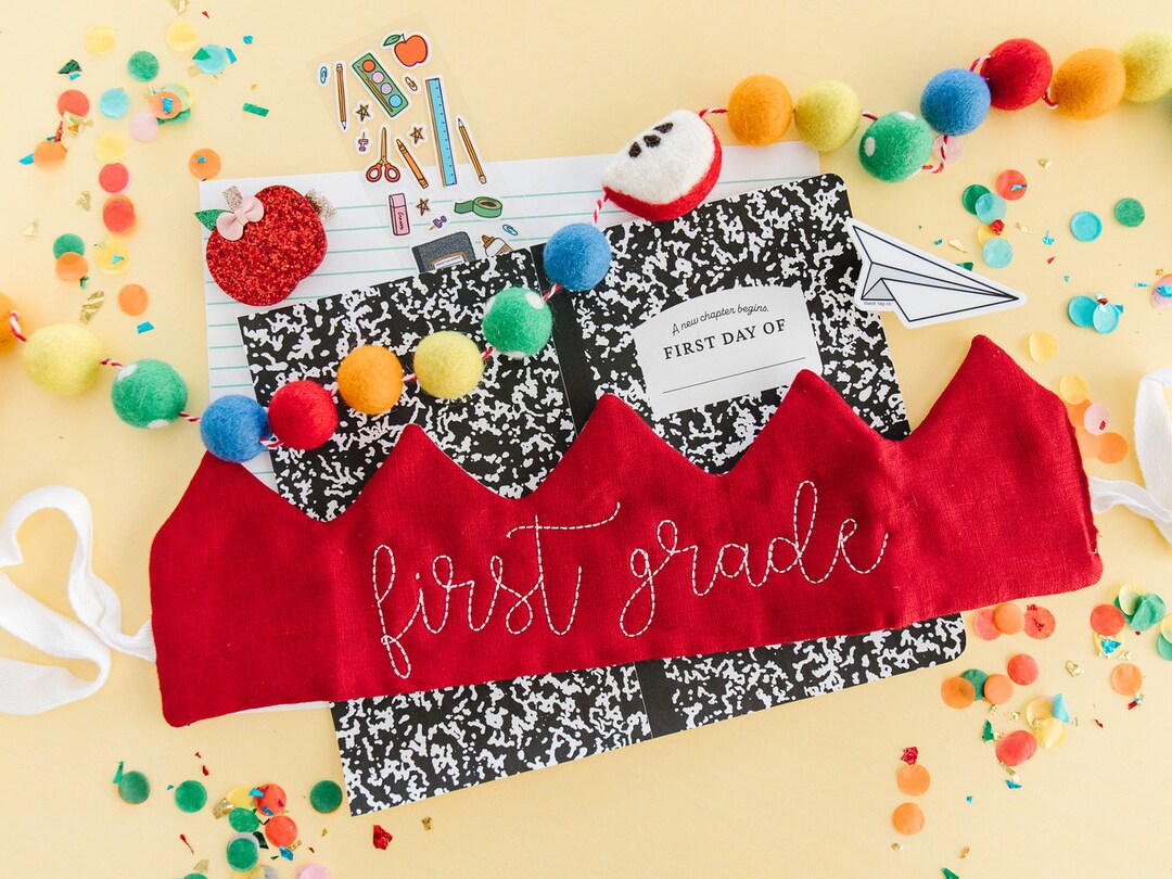 First Day of School Headband, Back to School Party Hat, Kids ...