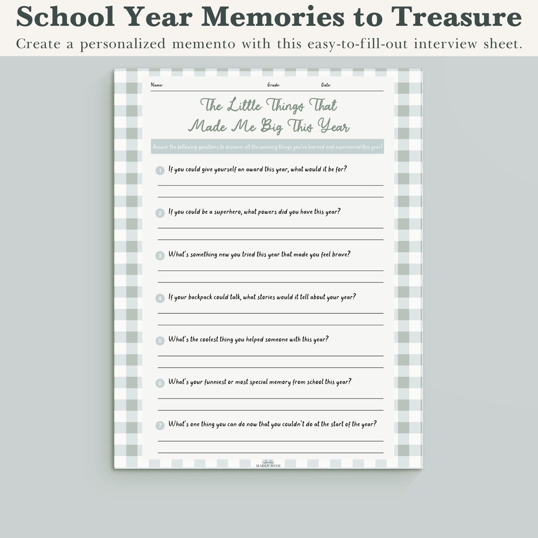 School Year in Review, End of School Kids Printables, What I Learned ...