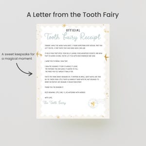 Tooth Fairy Receipt Printable, First Lost Tooth Certificate, Tooth ...
