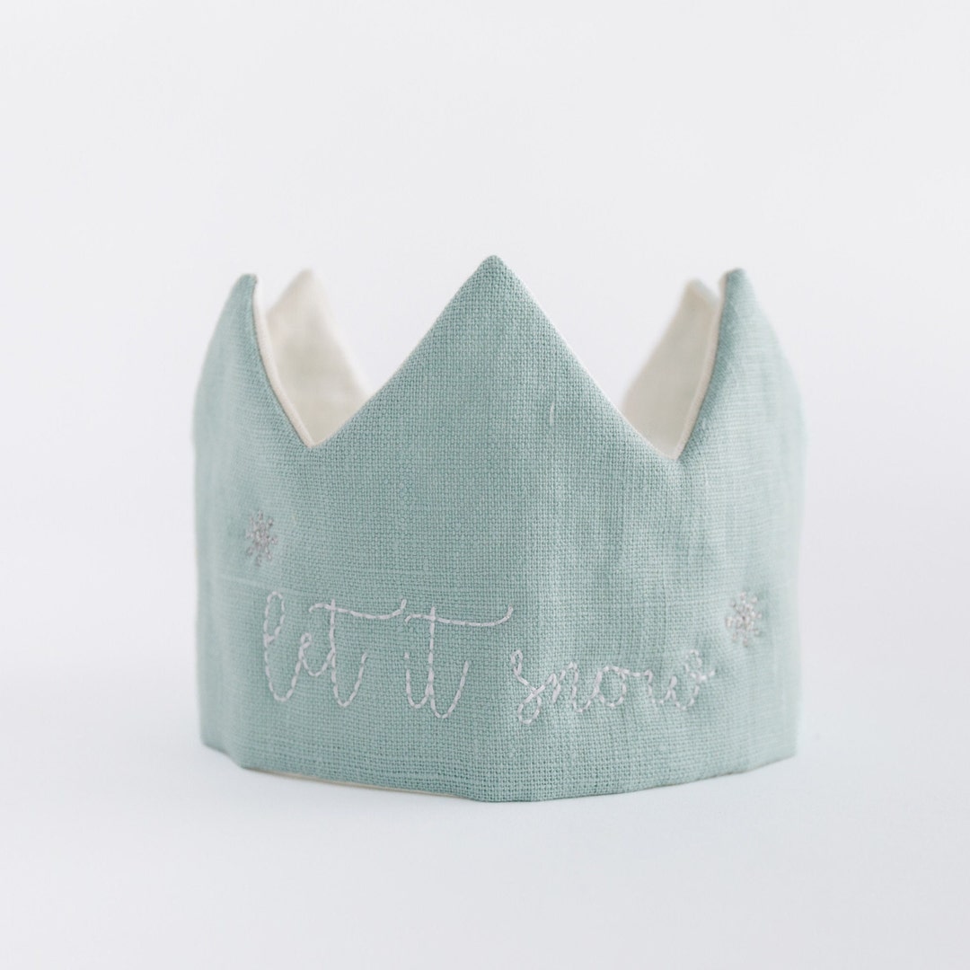 Snow Princess Crown, Winter Wonderland Baby Birthday, Snowflake Crown ...