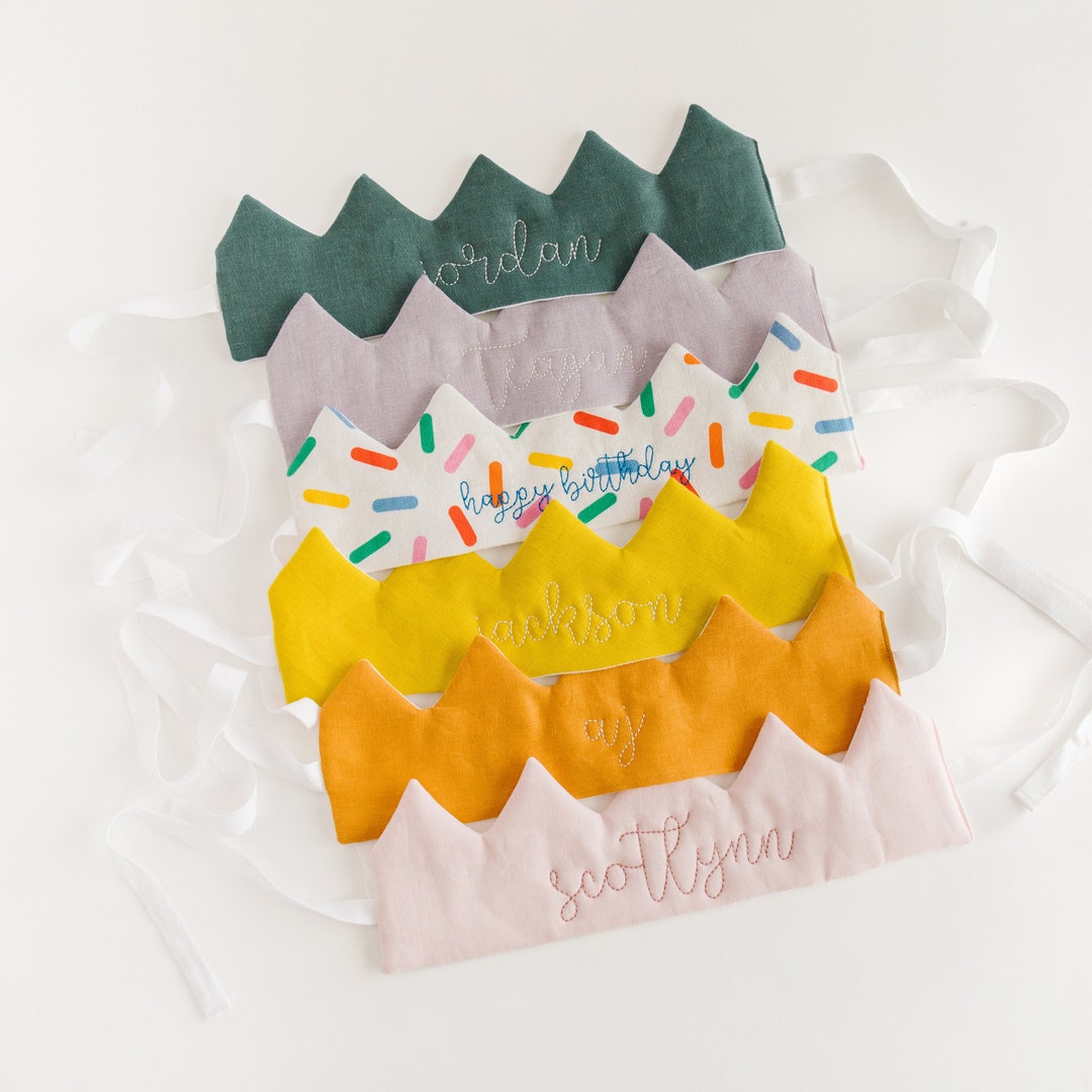 Party Hats and Crowns Personalized Birthday Crown, Gold Birthday Crown ...