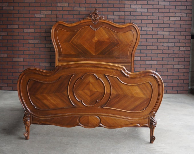 Antique French Rococo Bed / French Bed / Antique Double Bed / French ...