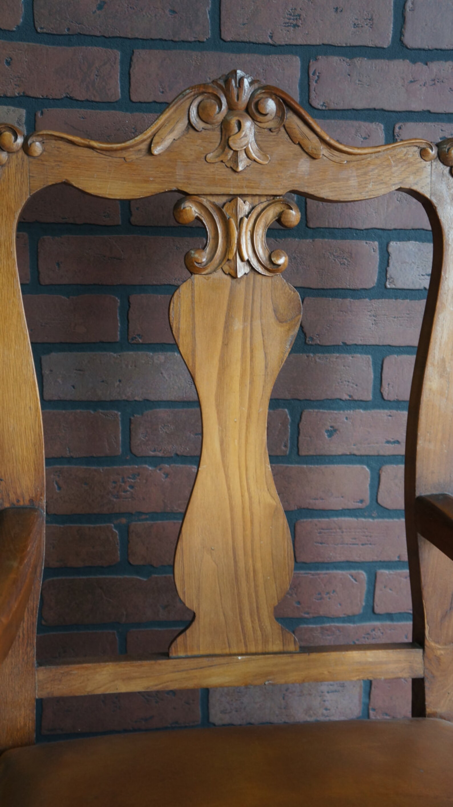 Chair Antique Splat Back Chair French Arm Chair Antique Carved Dining ...