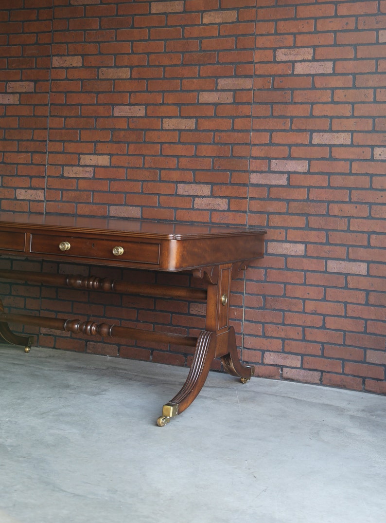 Desk vintage Desk Writing Desk Partner Desk by Baker - Etsy