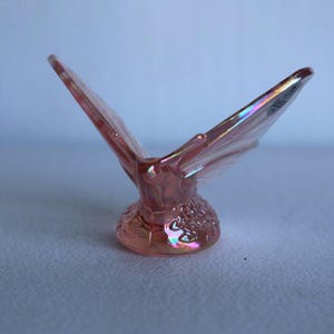 Fenton Art Glass ~ Pink Glass Butterfly ~ Rose Iridized Butterfly - Etsy