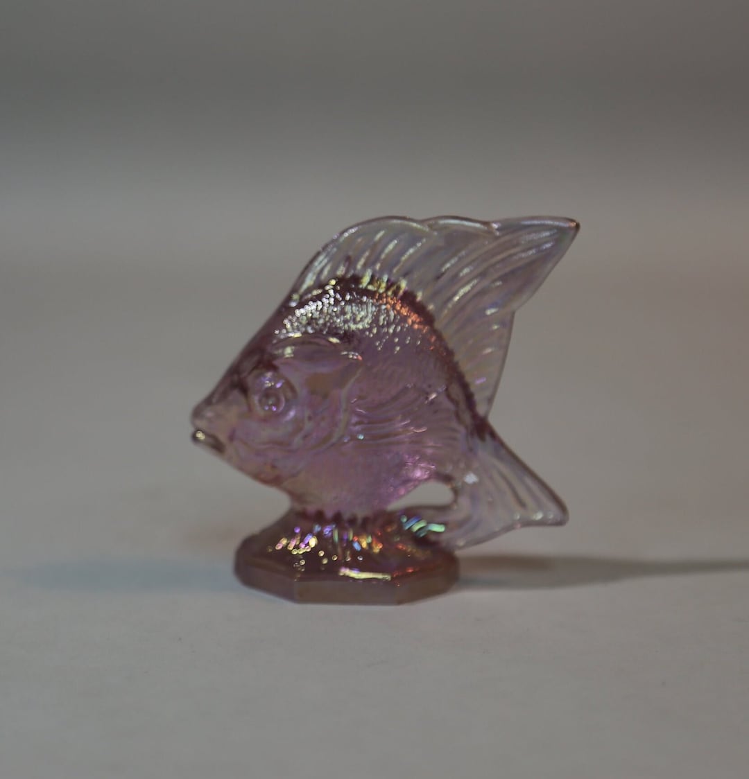 Fenton Art Glass ~ Pink Glass Sunfish ~ Fish Figurine - Etsy