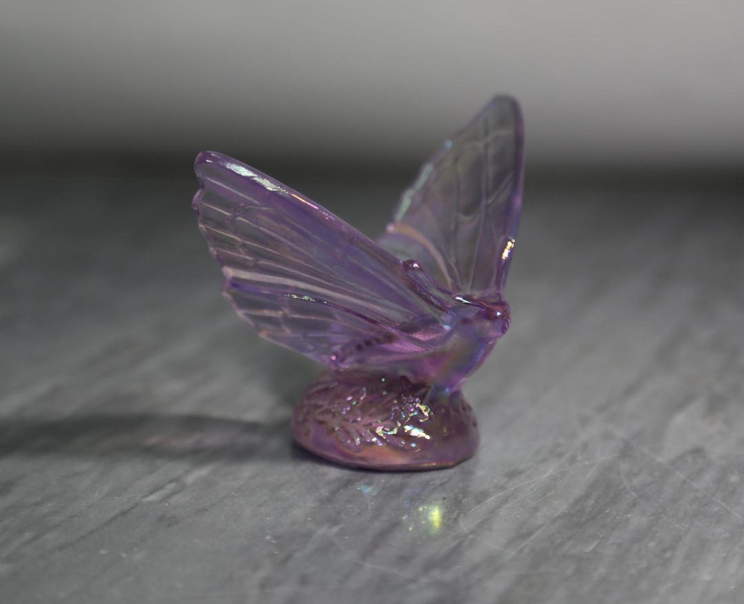 Fenton Art Glass ~ Pink Glass Butterfly ~ Rose Iridized Butterfly - Etsy
