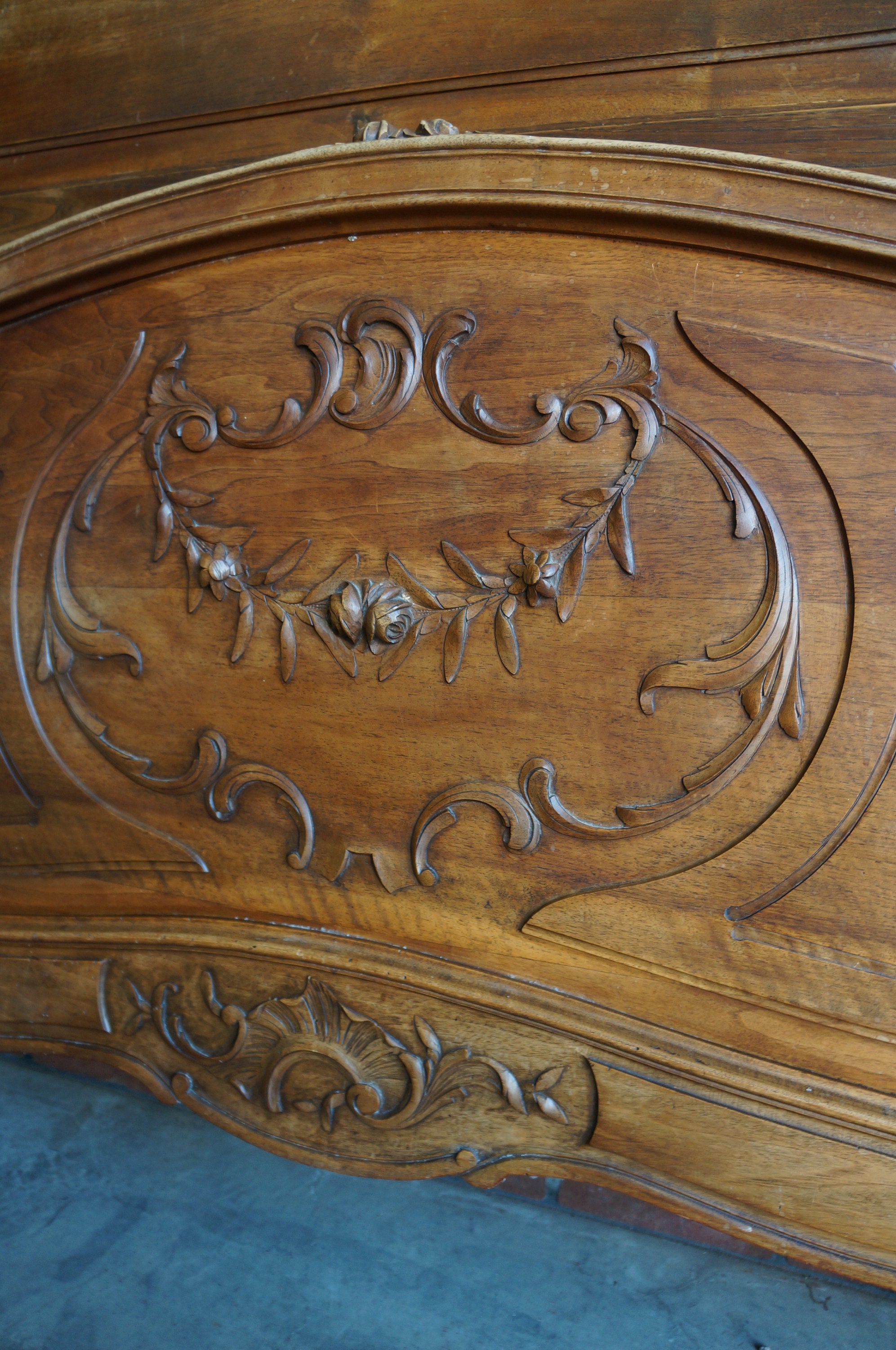Antique French Rococo Full Bed ~ Double Bed Frame ~ Hand Carved French ...