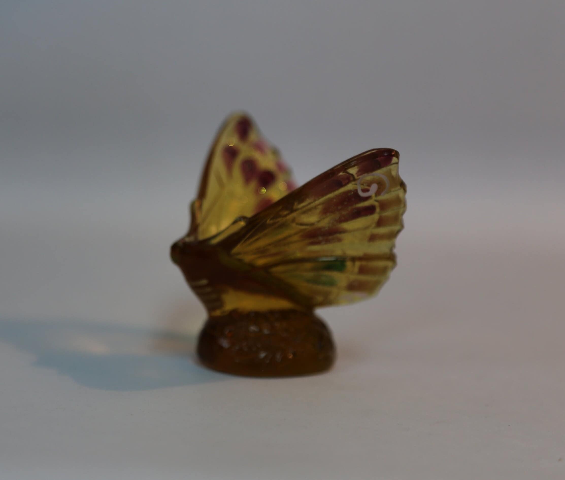 Fenton Art Glass Autumn Gold Fenton Butterfly Hand Painted Glass ...