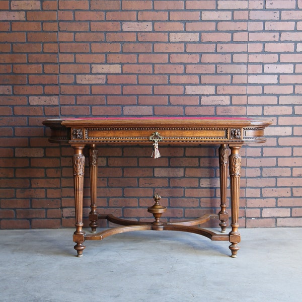 Antique Library Table - Etsy