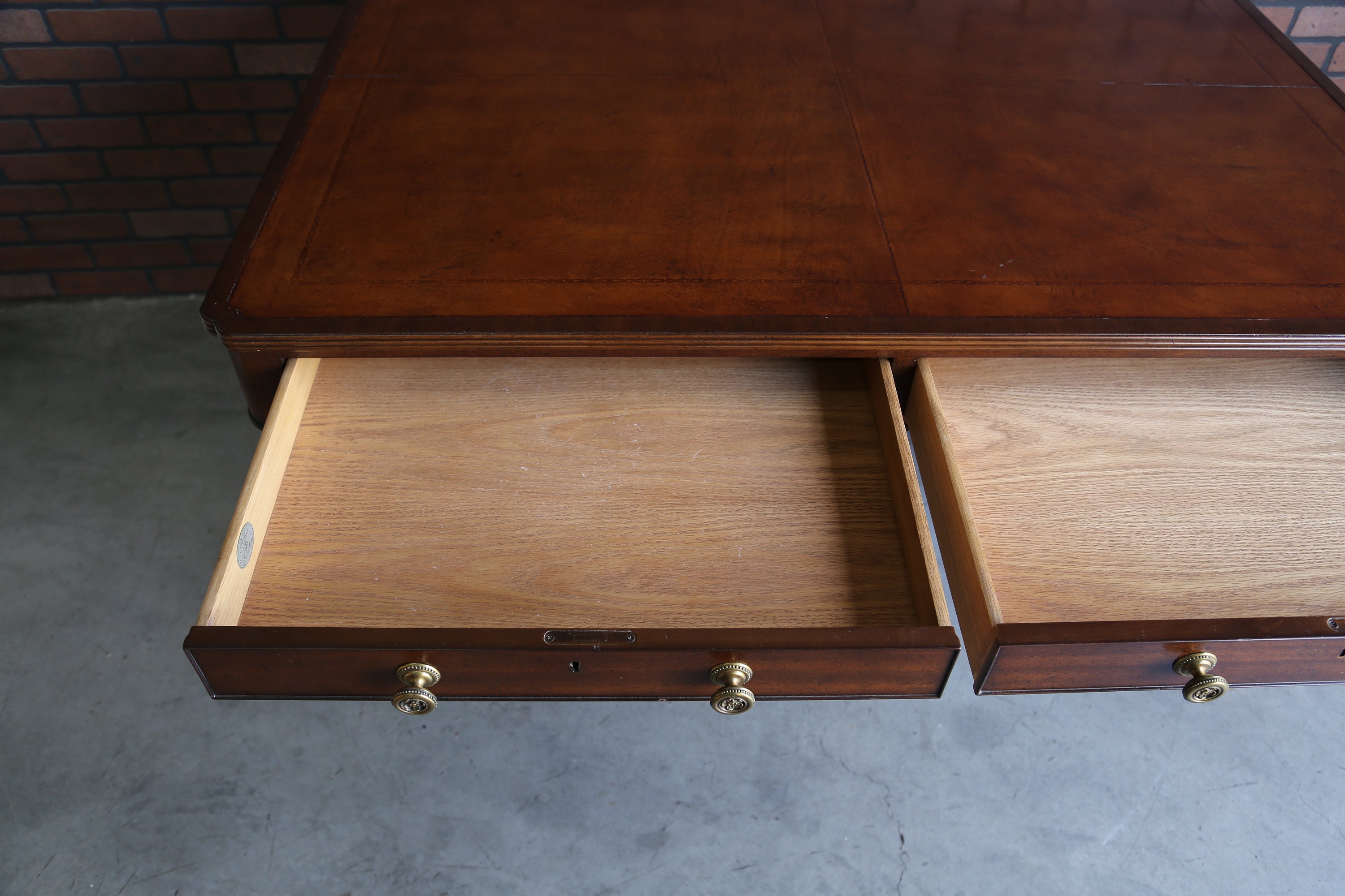 Desk vintage Desk Writing Desk Partner Desk by Baker - Etsy