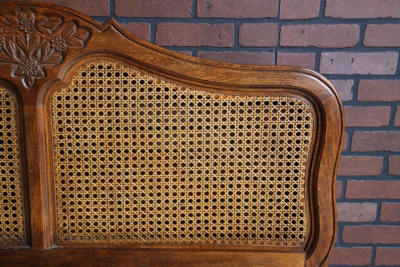 Full/queen Headboard Vintage Headboard French Provincial Cane Headboard ...