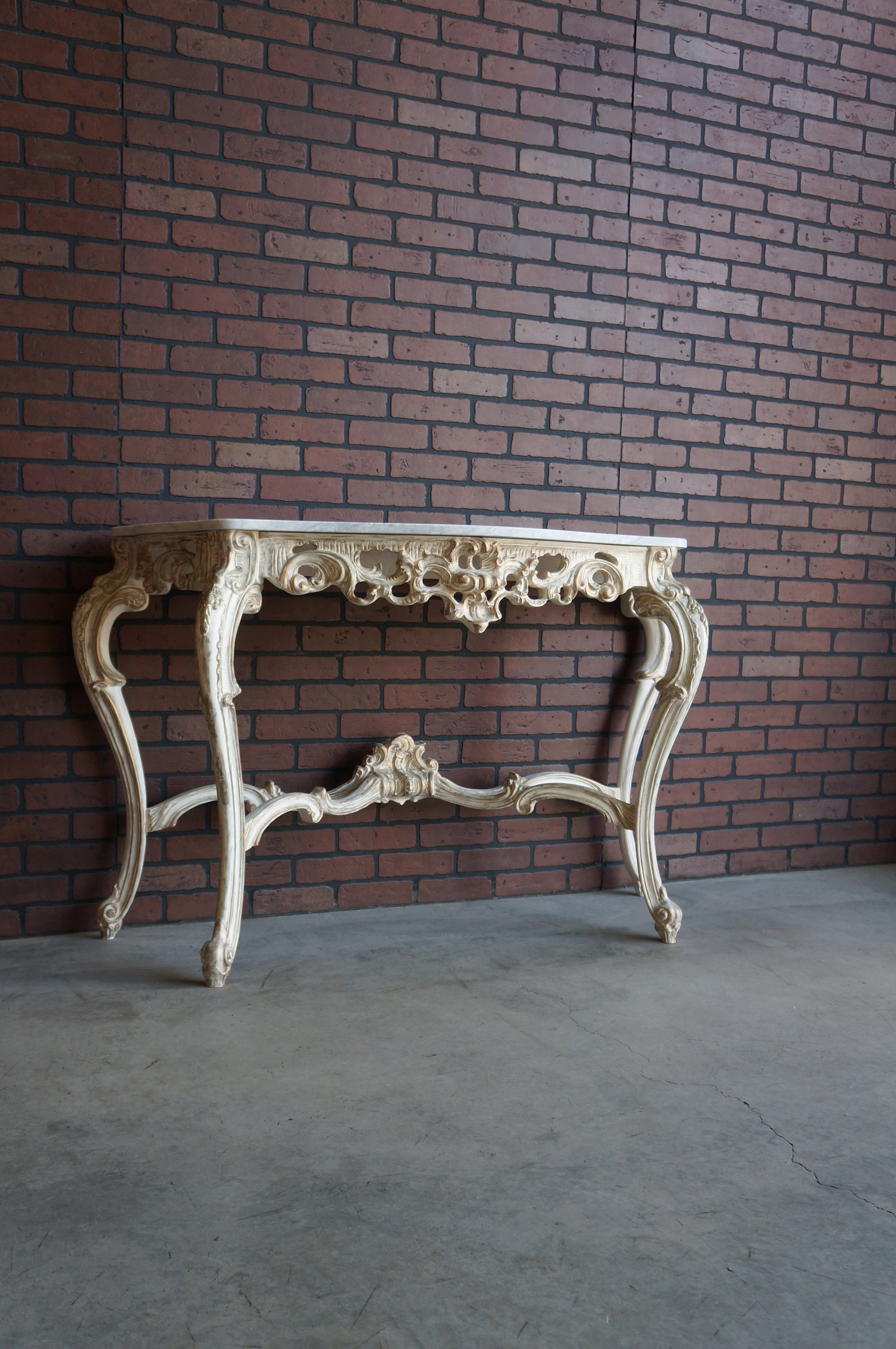 Console Rococo Console Marble Top Console Entry Table - Etsy